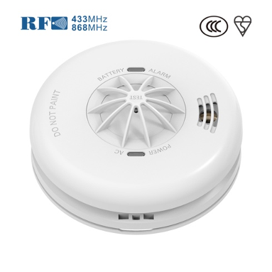 Voltage hard wired RF link thermal alarm