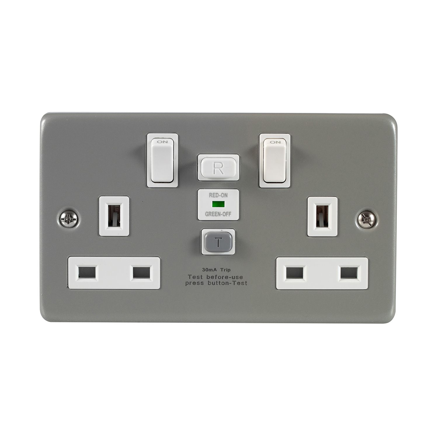 13AMP Twin Switched RCD Socket & Spur