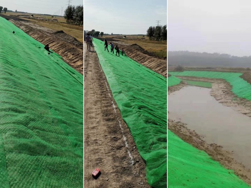Application of Erosion Control Mat