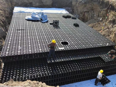Innovative PP Modular Tanks for Airport Construction by EcoGeoX