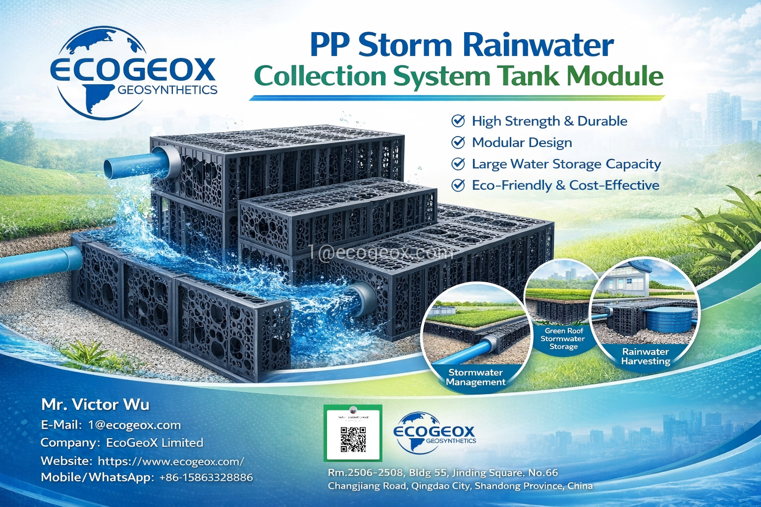 Unlock Water Savings with EcoGeoX Storm Module Collecting Systems