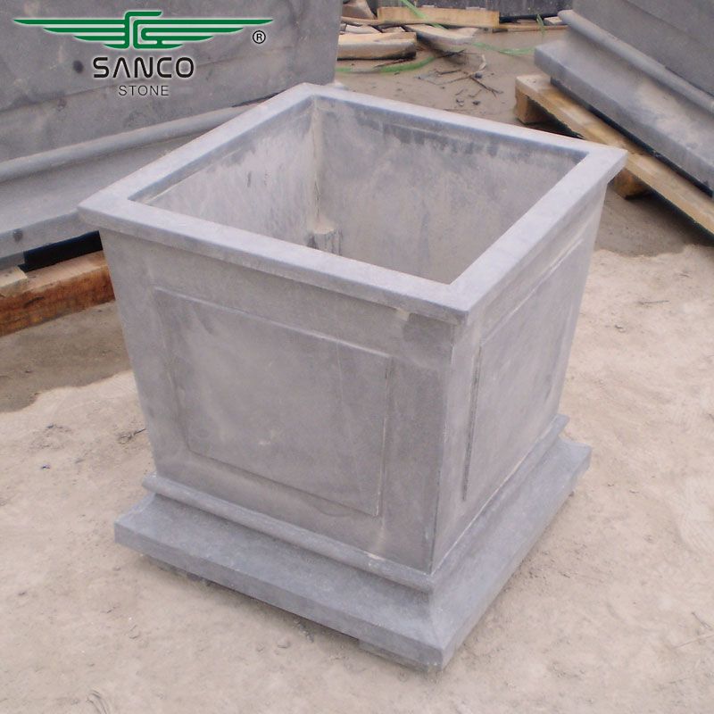 Flower Pot Stone Blue