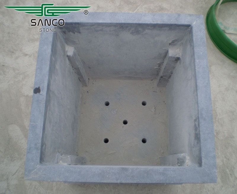 Flower Pot Stone Blue