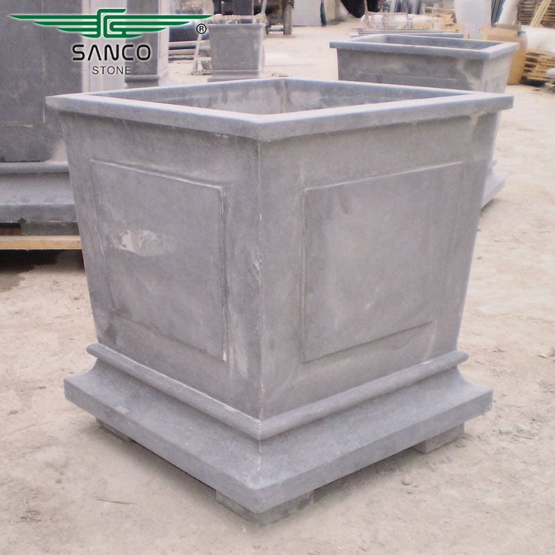 Flower Pot Stone Blue