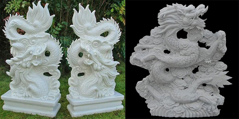 Chinese Dragons Statues
