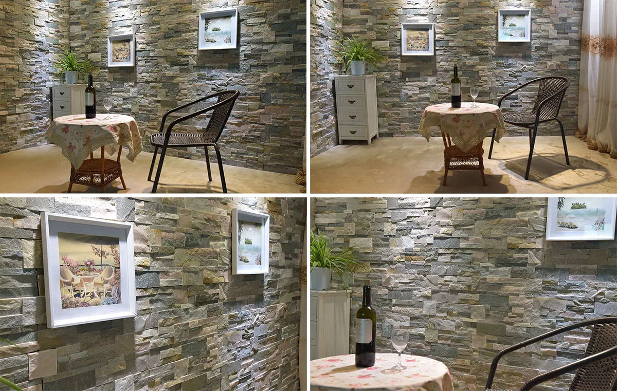 Stacked Stone Wall Interior