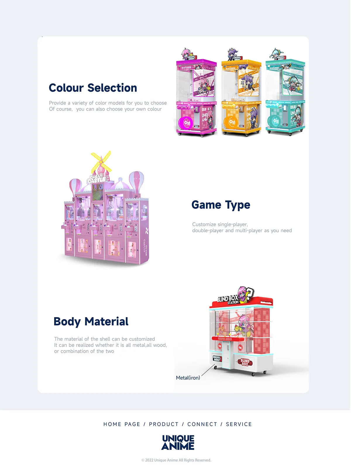 Customization High quality claw machine Customization High quality claw machine