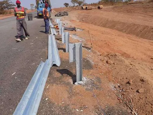 African Road Safety Guardrail Installation and Construction Project