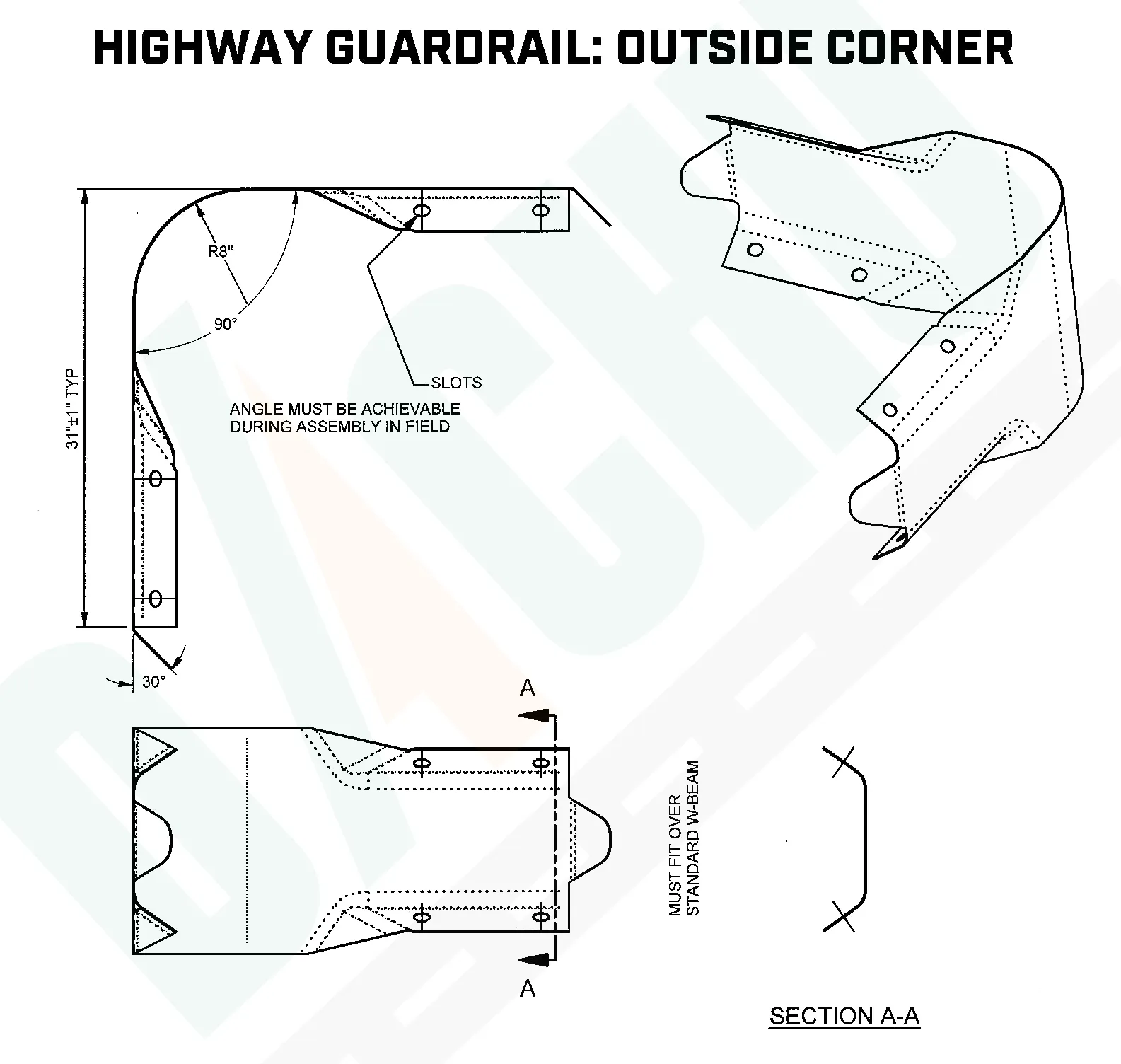 Highway Guardrail Connectors