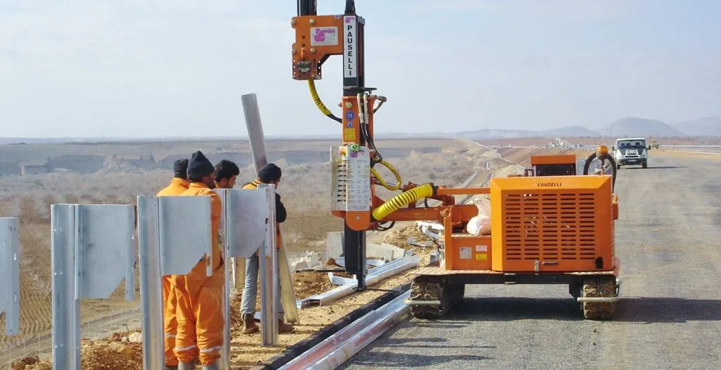 W Beam Guardrail Installation in Russia