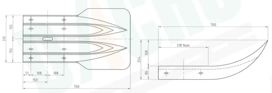 Galvanized Fishtail Terminal End for Highway Guardrail