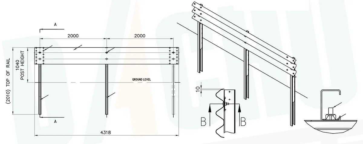 Thrie-Beam Guardrail for Traffic Safety Barrier