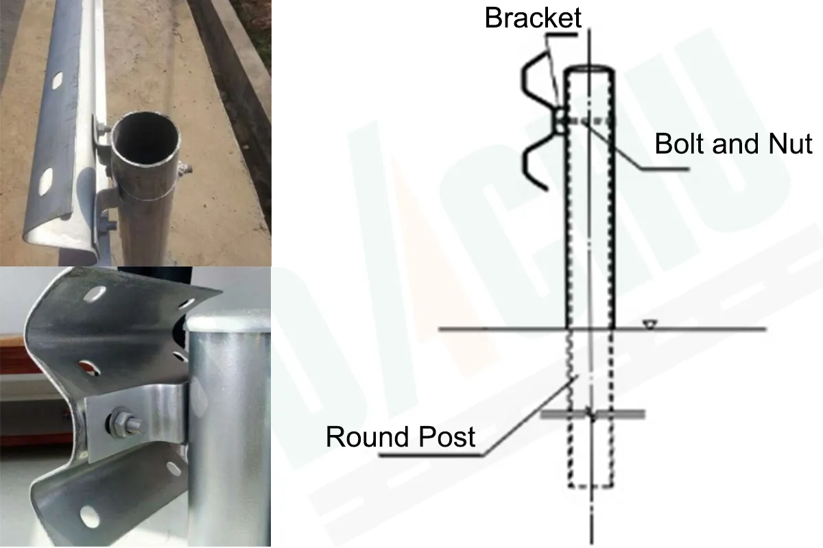 Galvanized Steel Tube Round Pipe for highway Guardrail