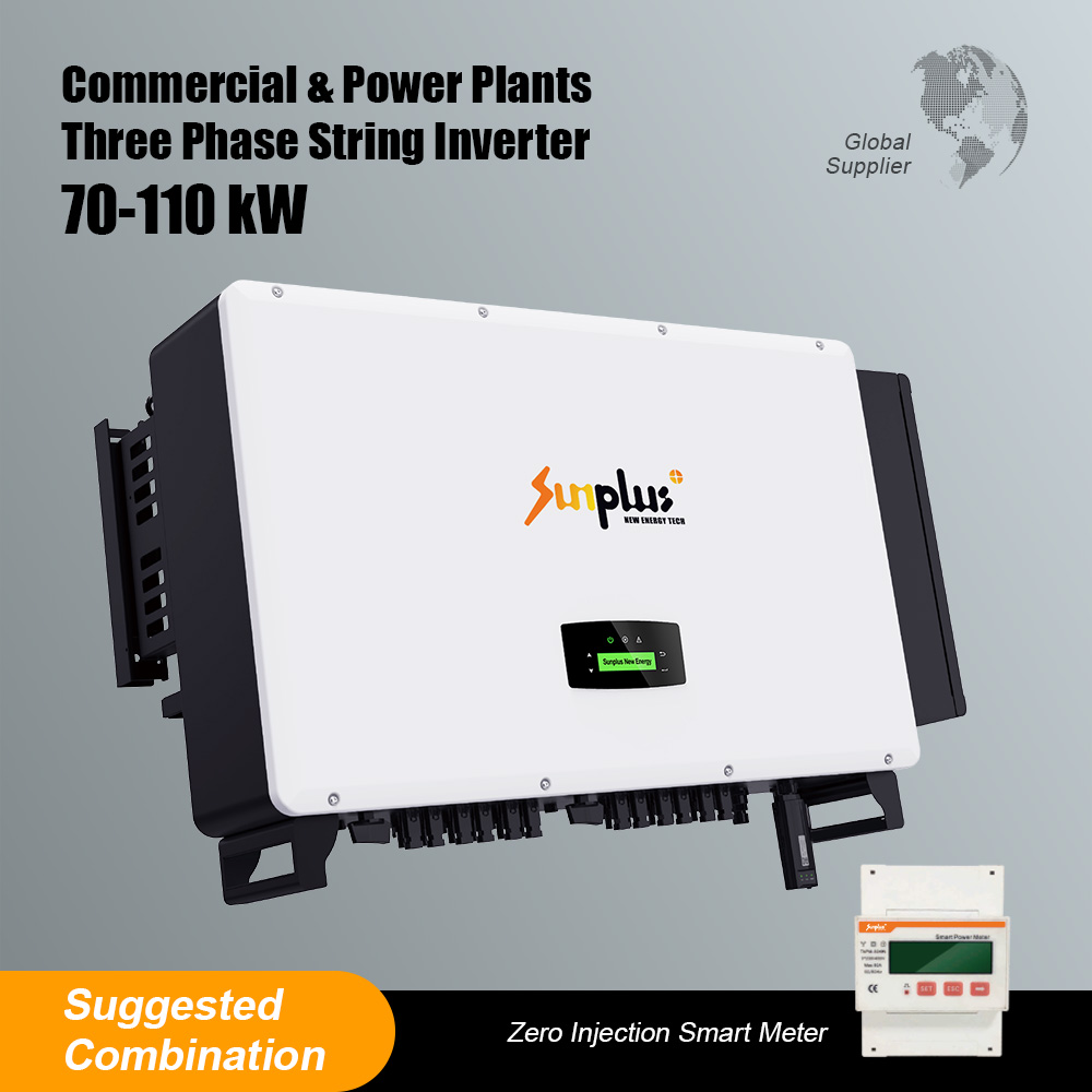 70-110kw Commercial & Power Plants Three Phase String Inverter
