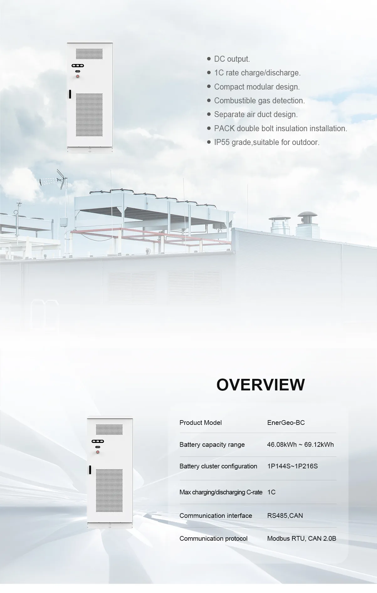 Integrated Outdoor Battery Energy Storage Cabinet