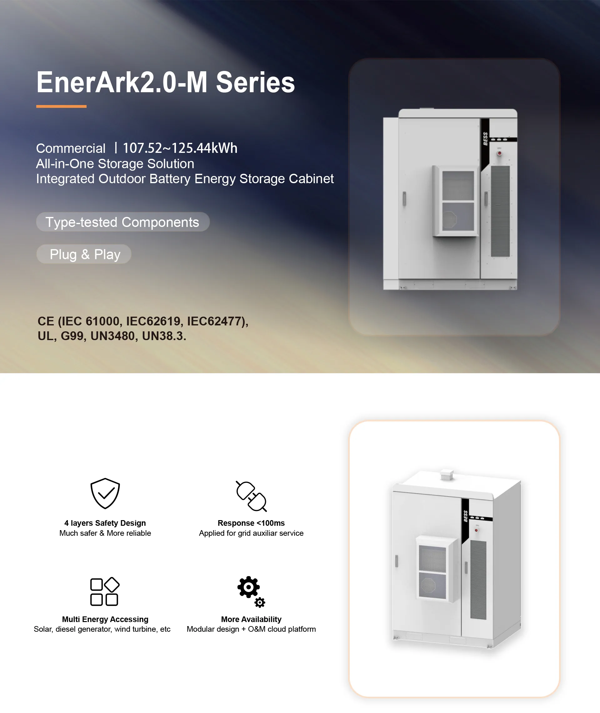 All in One System, Battery Energy Storage Cabinet