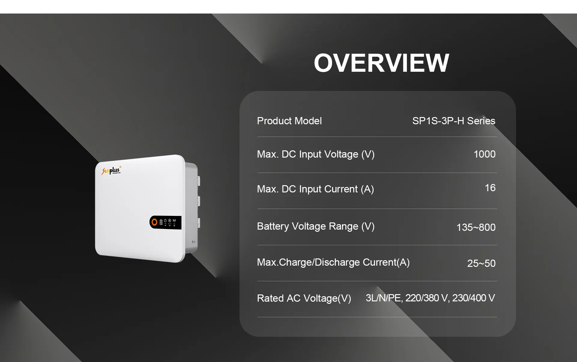 Three-Phase Hybrid Inverter 3-15kW