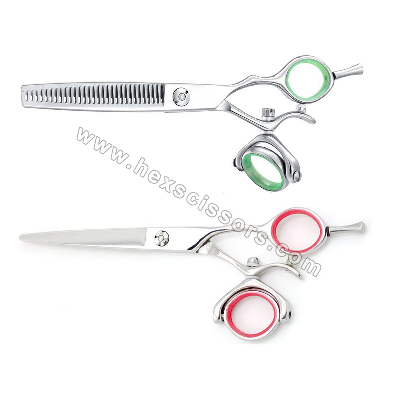 Double Swivel Ring Hair Scissors Set