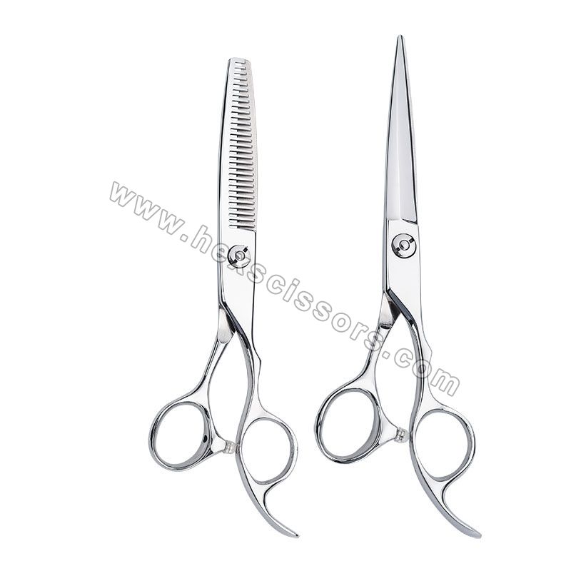 Ergonomic Crane Handle Hair Scissors Set
