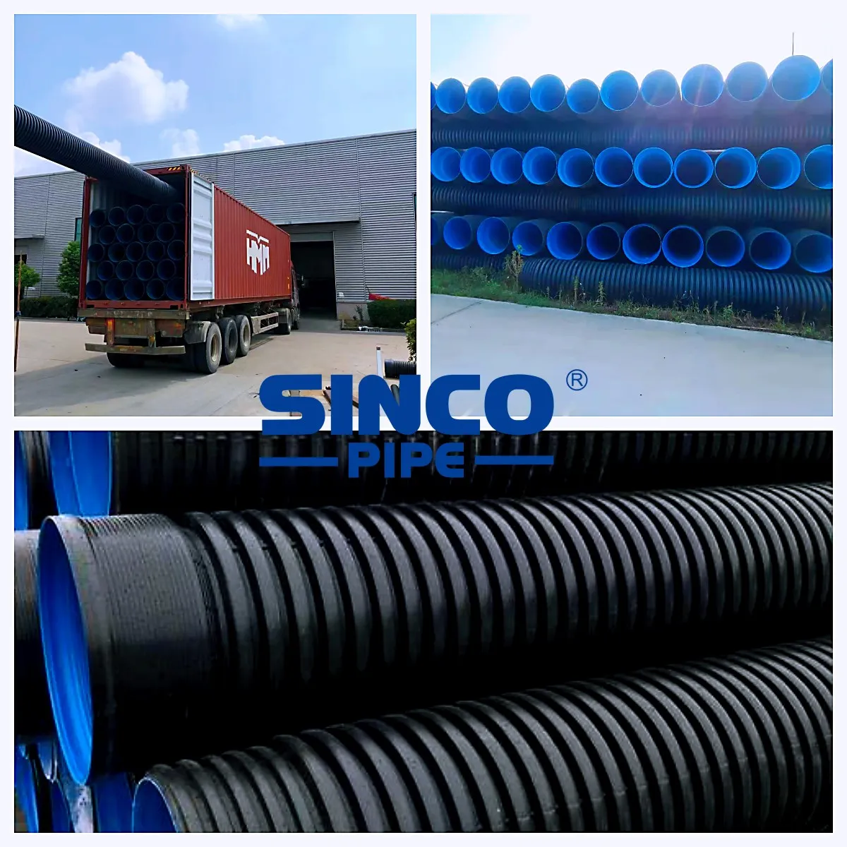HDPE Double Wall Corrugated Pipes for Golf Course Water Drainage