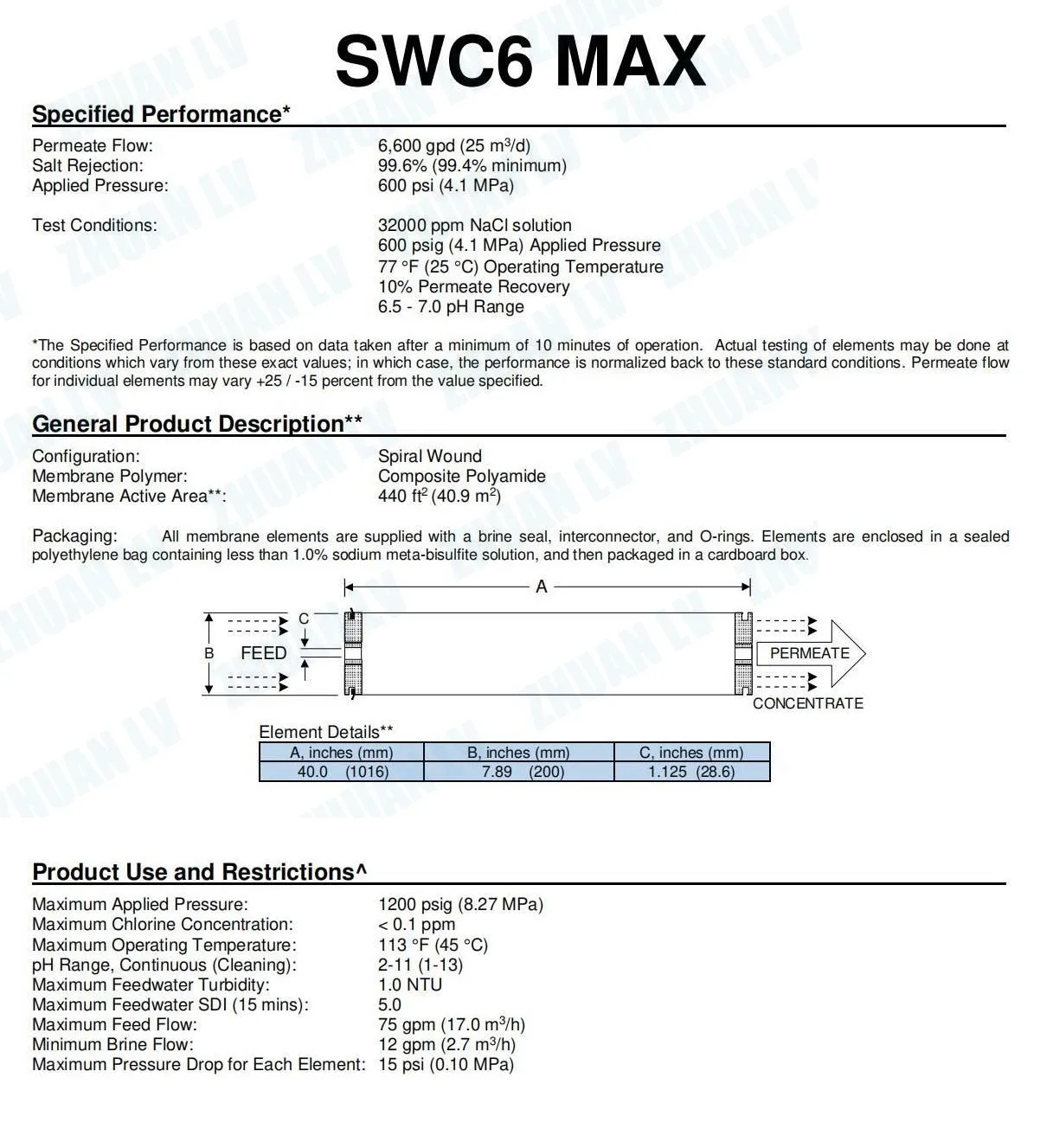 Membrane water filter recerse osmosis supplier
