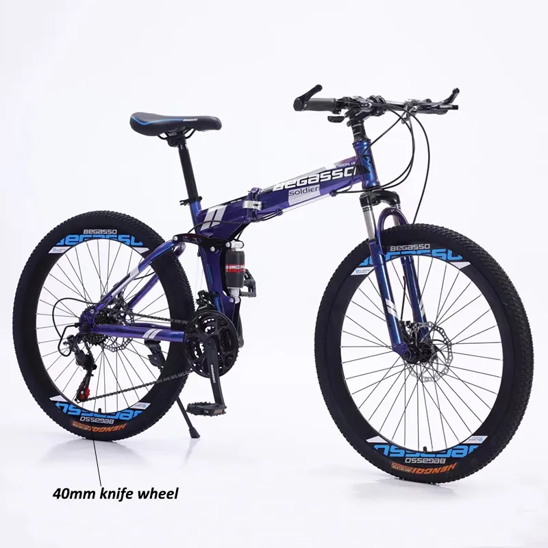 folding bike with customized wheels, steel frame folding bike