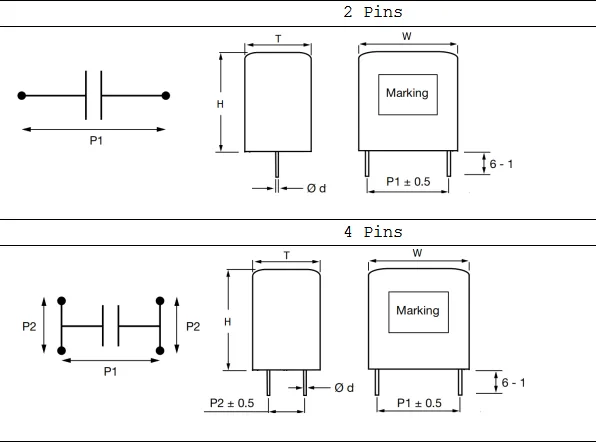 DC Link Capacitor Pin Type