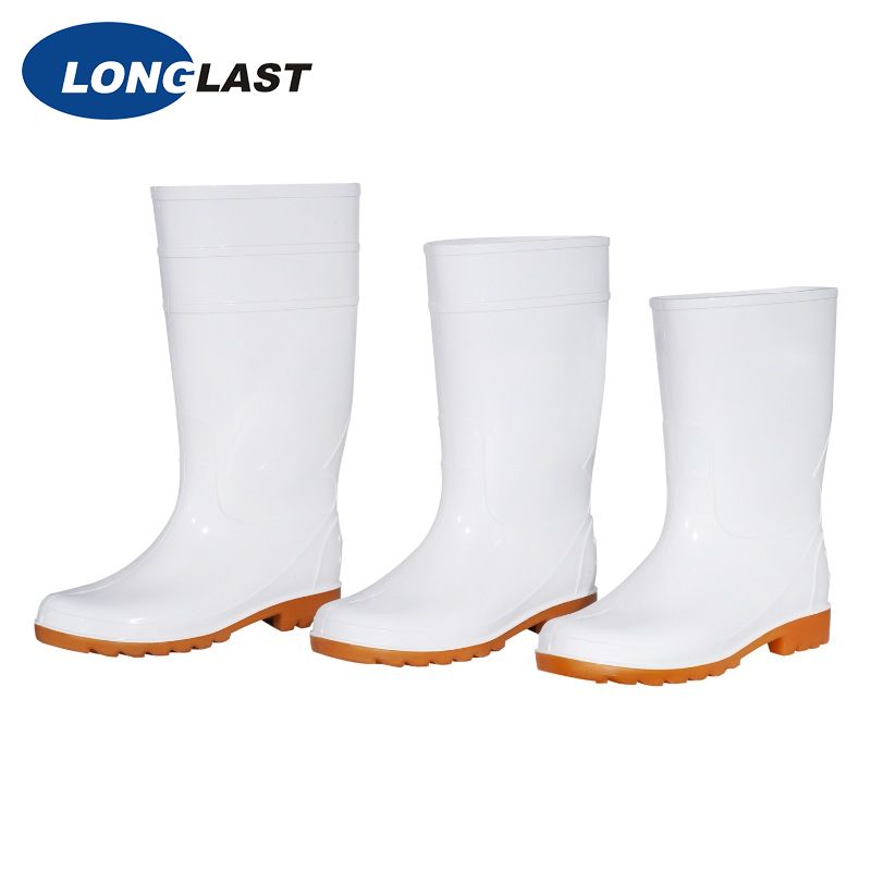 White PVC Rain Boots