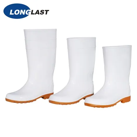 White PVC Rain Boots