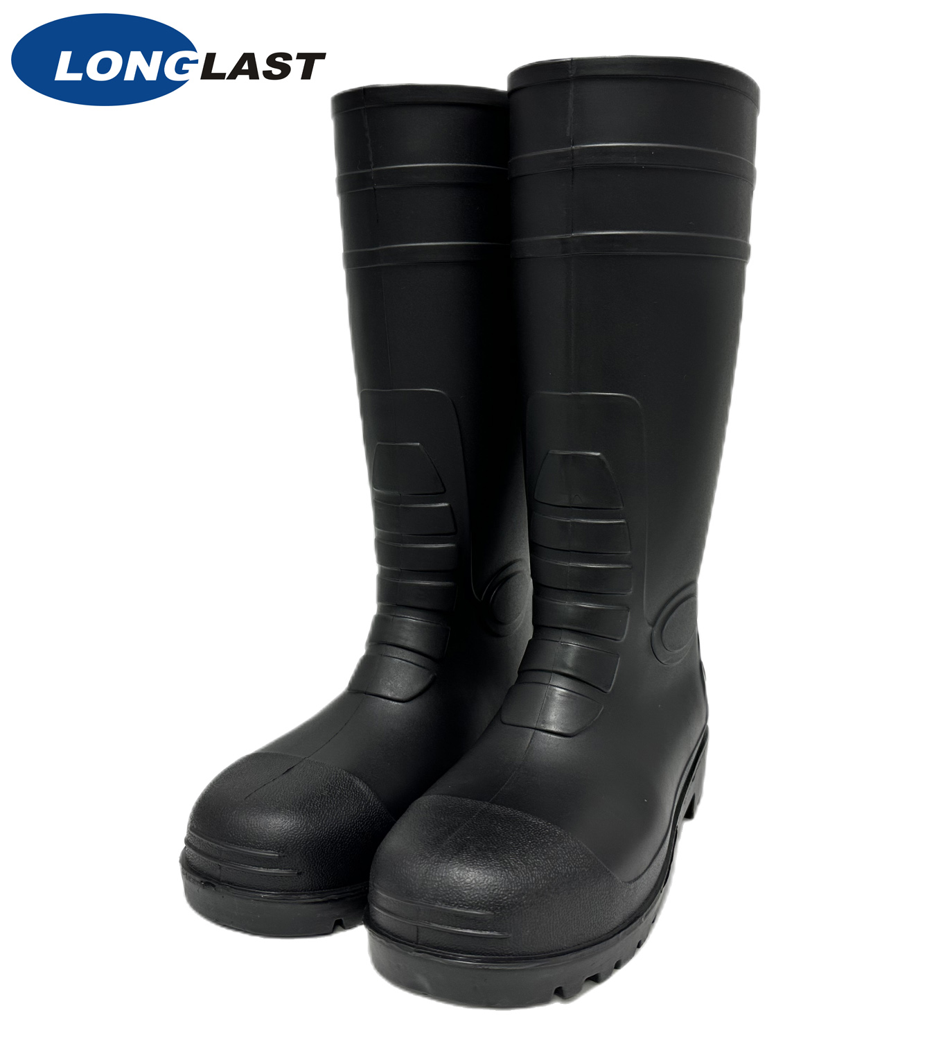Black PVC safety boots _ LL-2-03