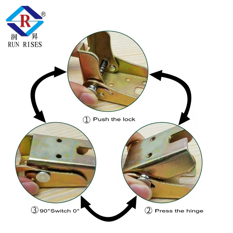 Locking Folding Hinge Metal Chair Leg