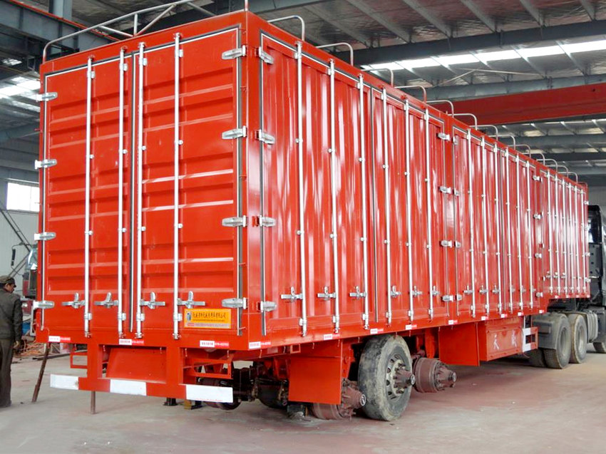 AUTONE 40/53ft open box type enclosed van cargo semi trailer