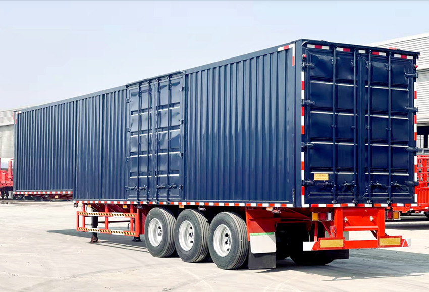 AUTONE 40/53ft open box type enclosed van cargo semi trailer