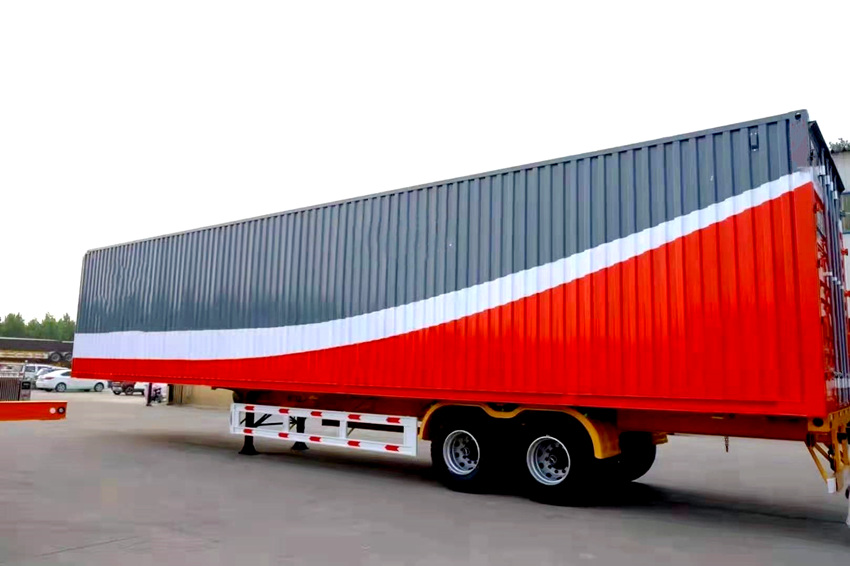 AUTONE 40/53ft open box type enclosed van cargo semi trailer