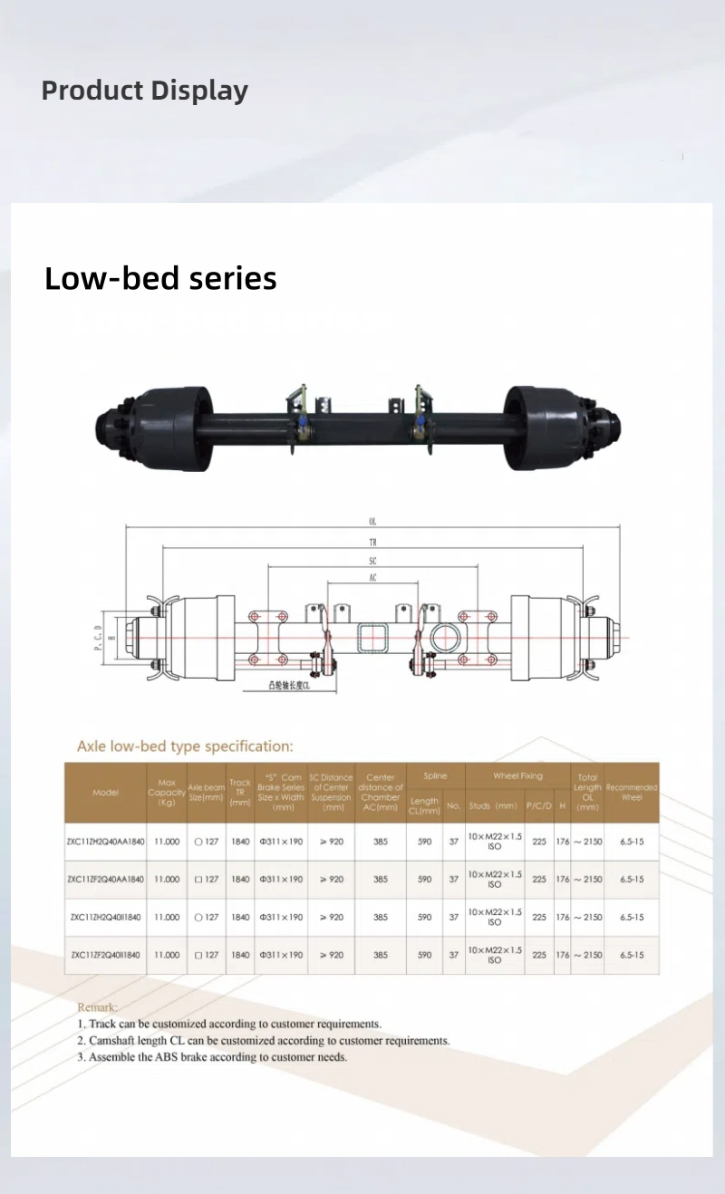 Low Bed Axle,Semi Trailer Low Bed Axle,Semi Trailer axle