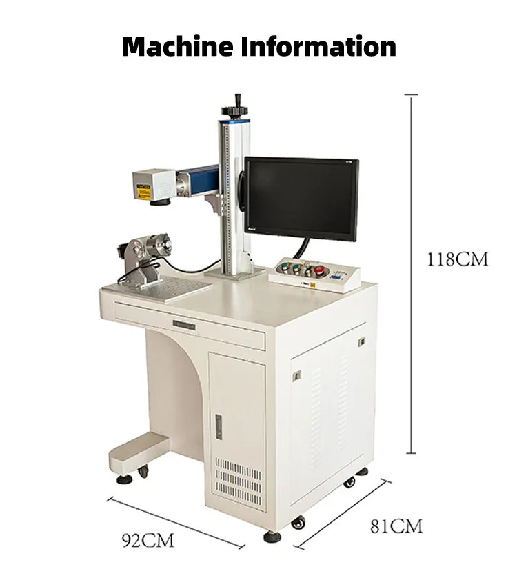 Desktop movable fiber laser marking machine