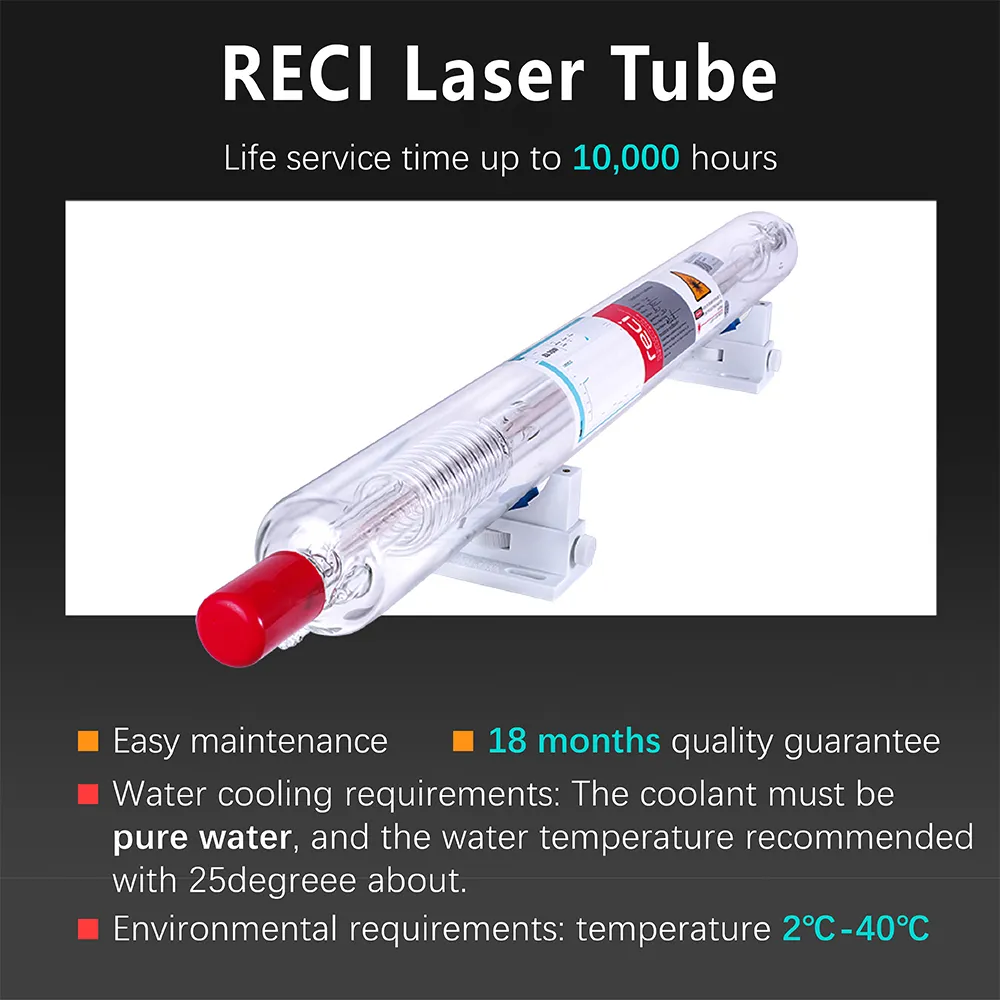 reci co2 laser tube,cnc laser cutter,co2 laser cutting machine