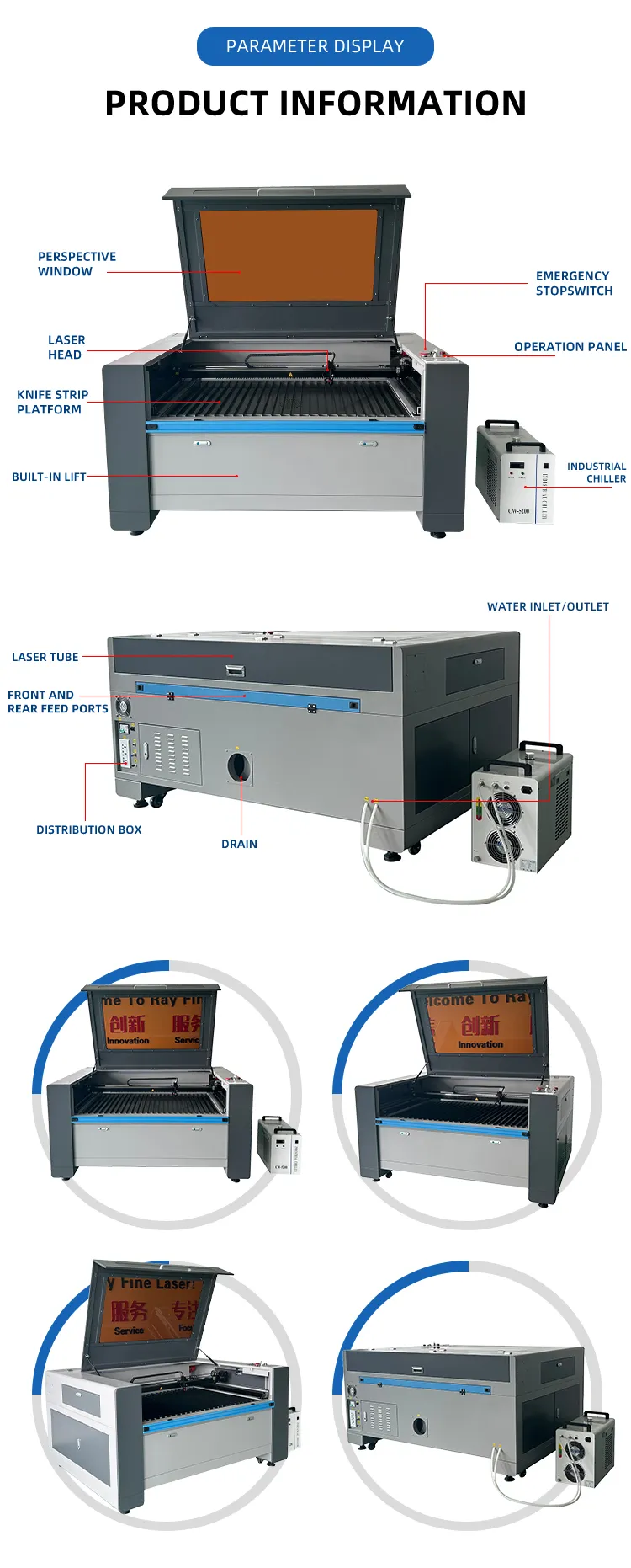 New design 1390 co2 laser cutting machine
