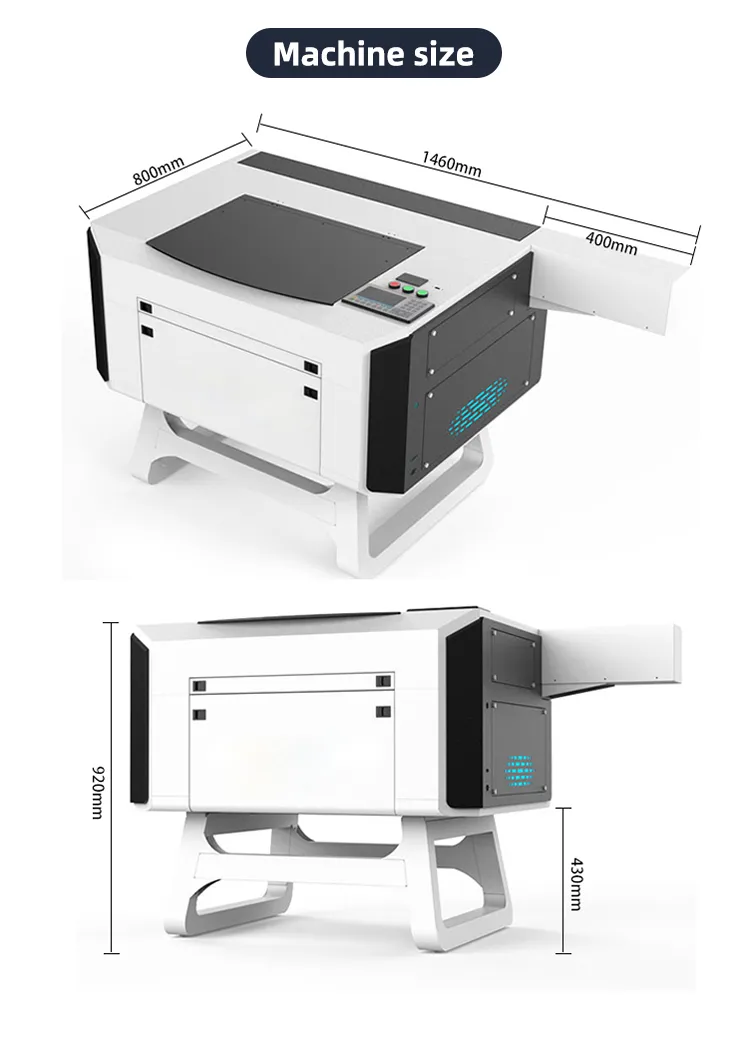 6040 CO2 laser cutting machine 80W,6040 laser cutter