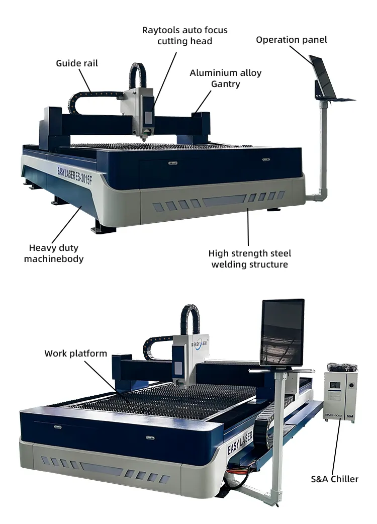 Pipe Sheet Cutting Fiber laser cutting machine 3000W