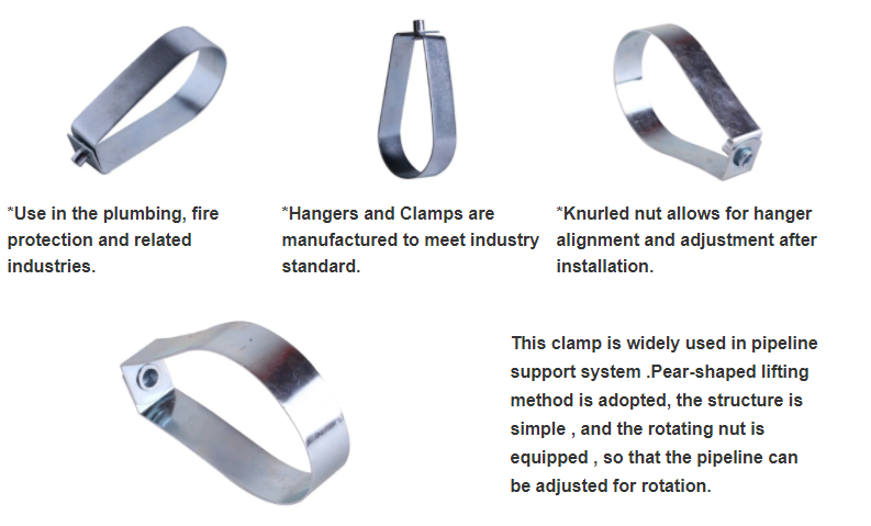 Galvanized high duty sprinkler clamps pipe hangers