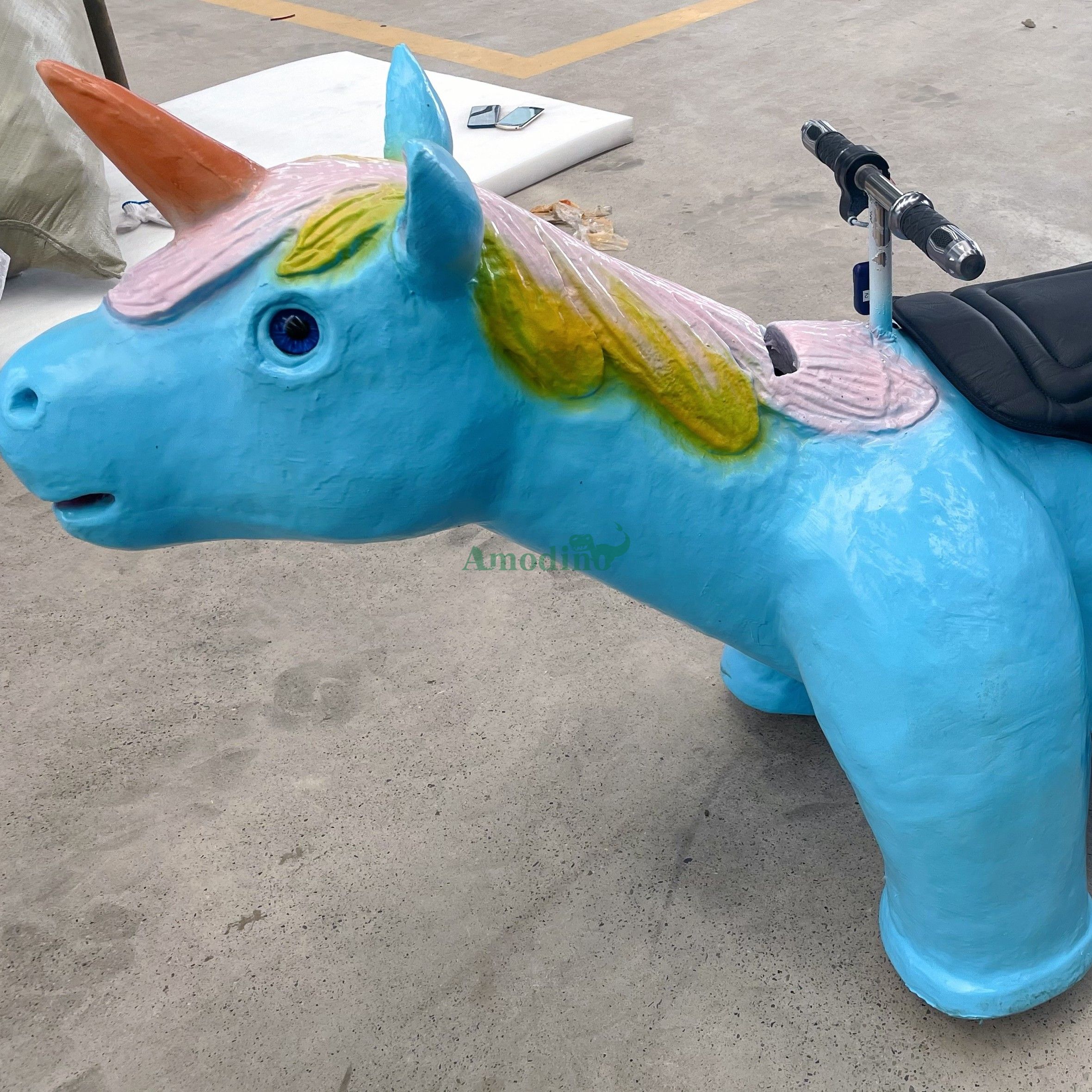 coin operated unicorn dinosaur ride for park