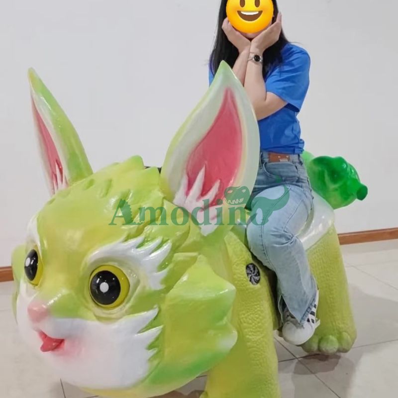 Popular Green Cute Coin-operated Ride for Park