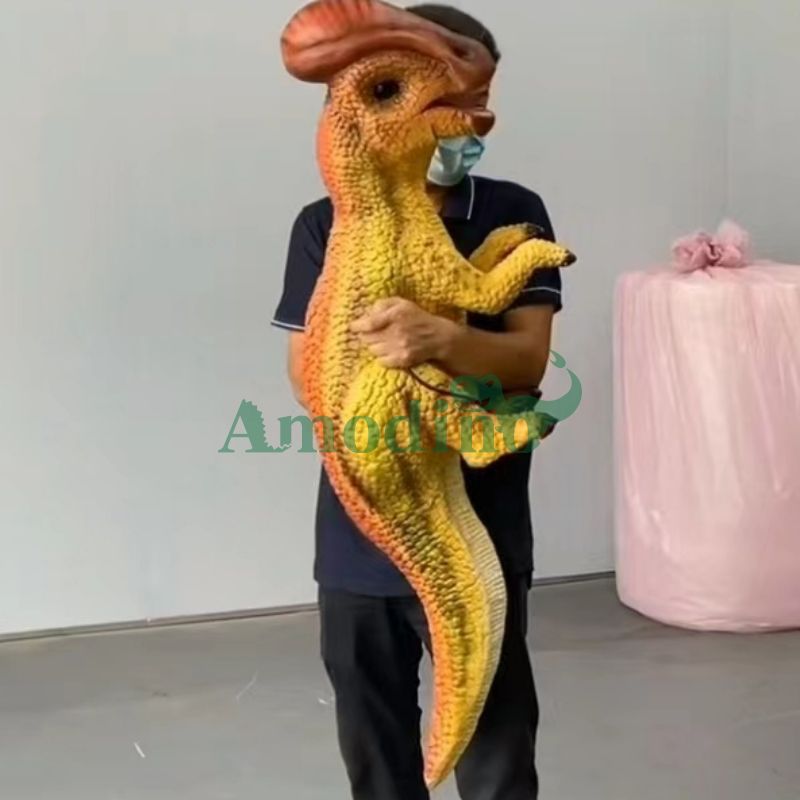 Dinosaur puppet Parasaurolophus puppet for dino show