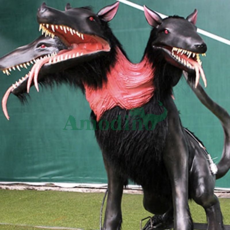 Customizable realistic three-headed monster