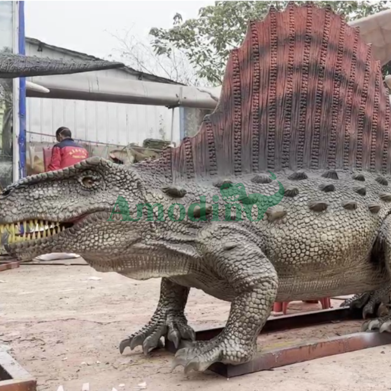Animatronic Lifesize Dinosaurs Dimetrodon model for exhibition