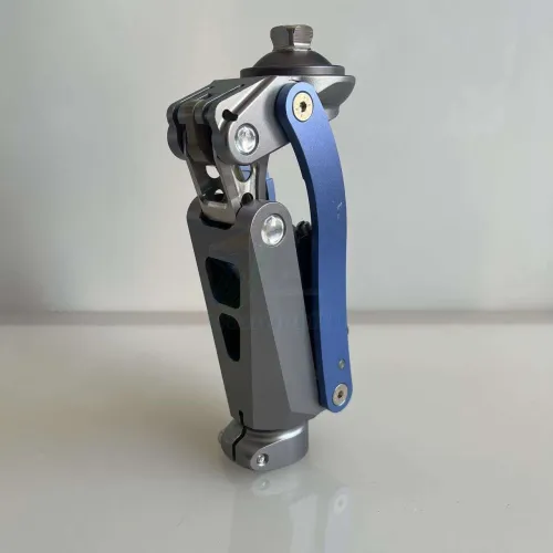 Blue Five-Link Geometric Lock Pneumatic Knee Joint