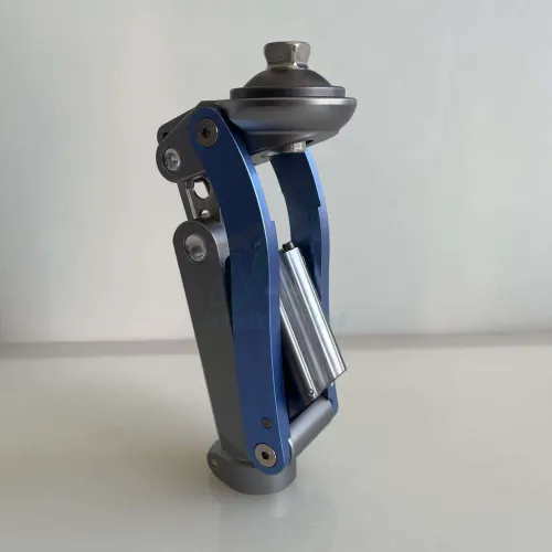 Blue Five-Link Geometric Lock Pneumatic Knee Joint