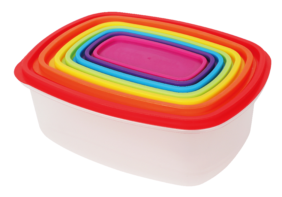 AP-302 Rectangle Rainbow Storage Set 14PK