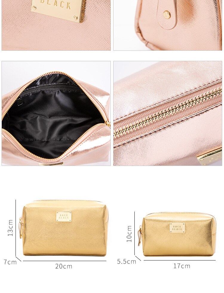 saffiano PU cosmetic bag